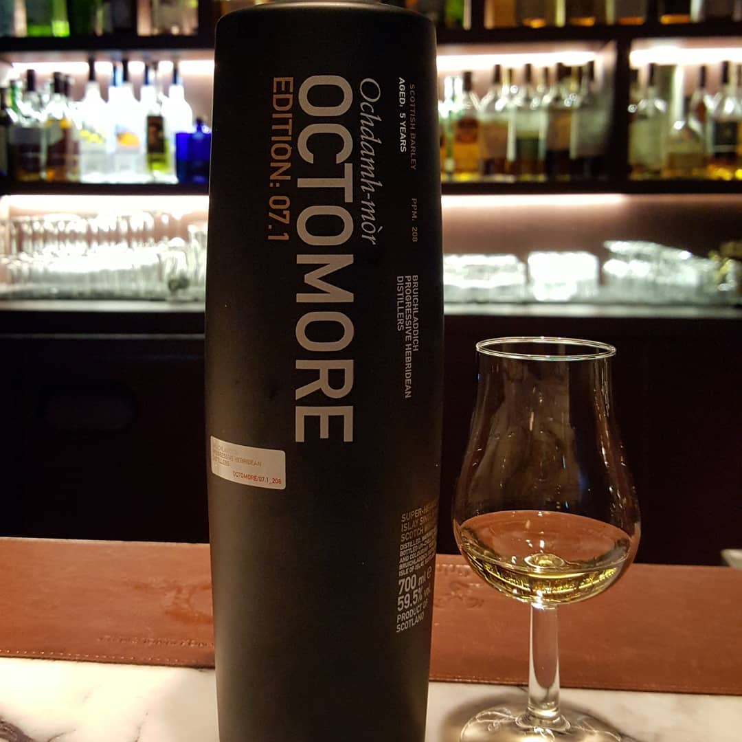 Octomore Edition: 07.1, aged 5 years, 208 ppm, 59.5% abv. – 88 Bamboo