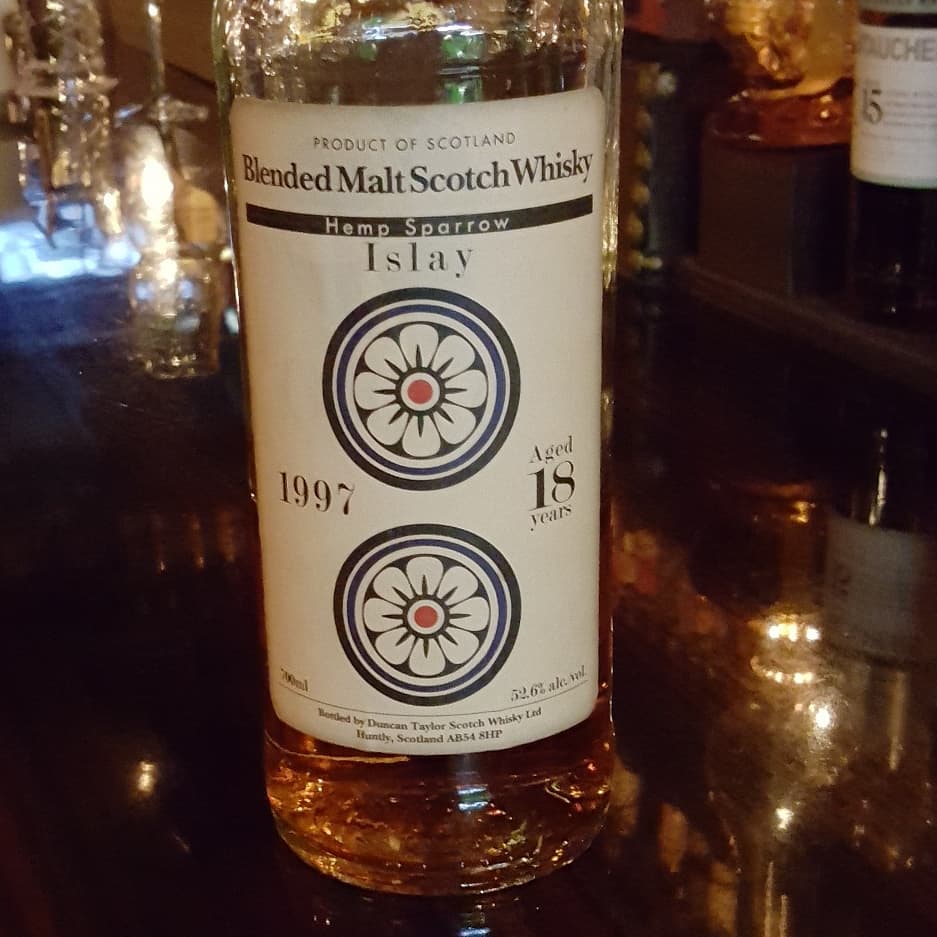 Islay 18, 1997, Hemp Sparrow, Bottled by Duncan Taylor, 52.6% abv (Tea ...