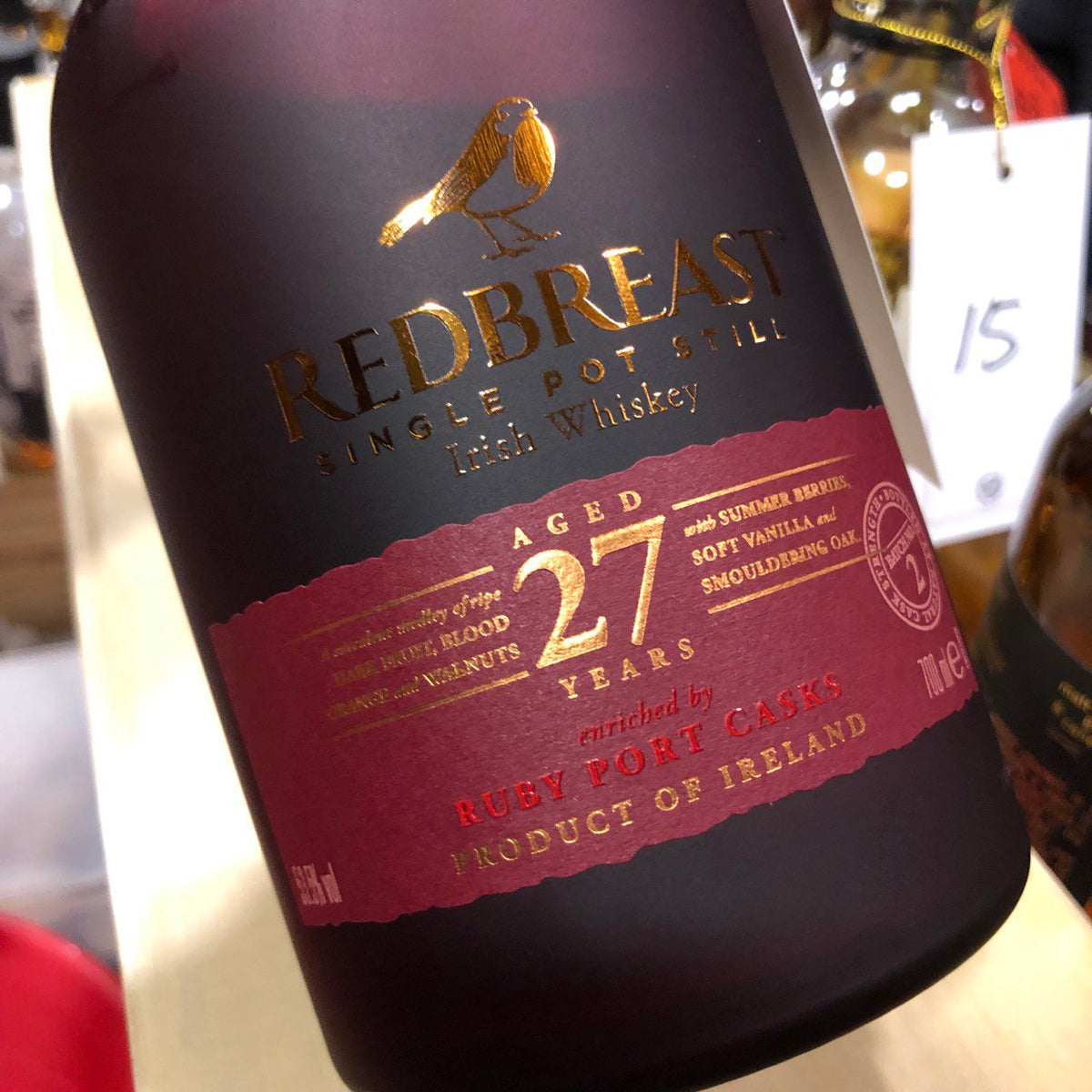 Redbreast Ruby Port Casks 27 Year Old Single Pot Still Irish Whiskey ...