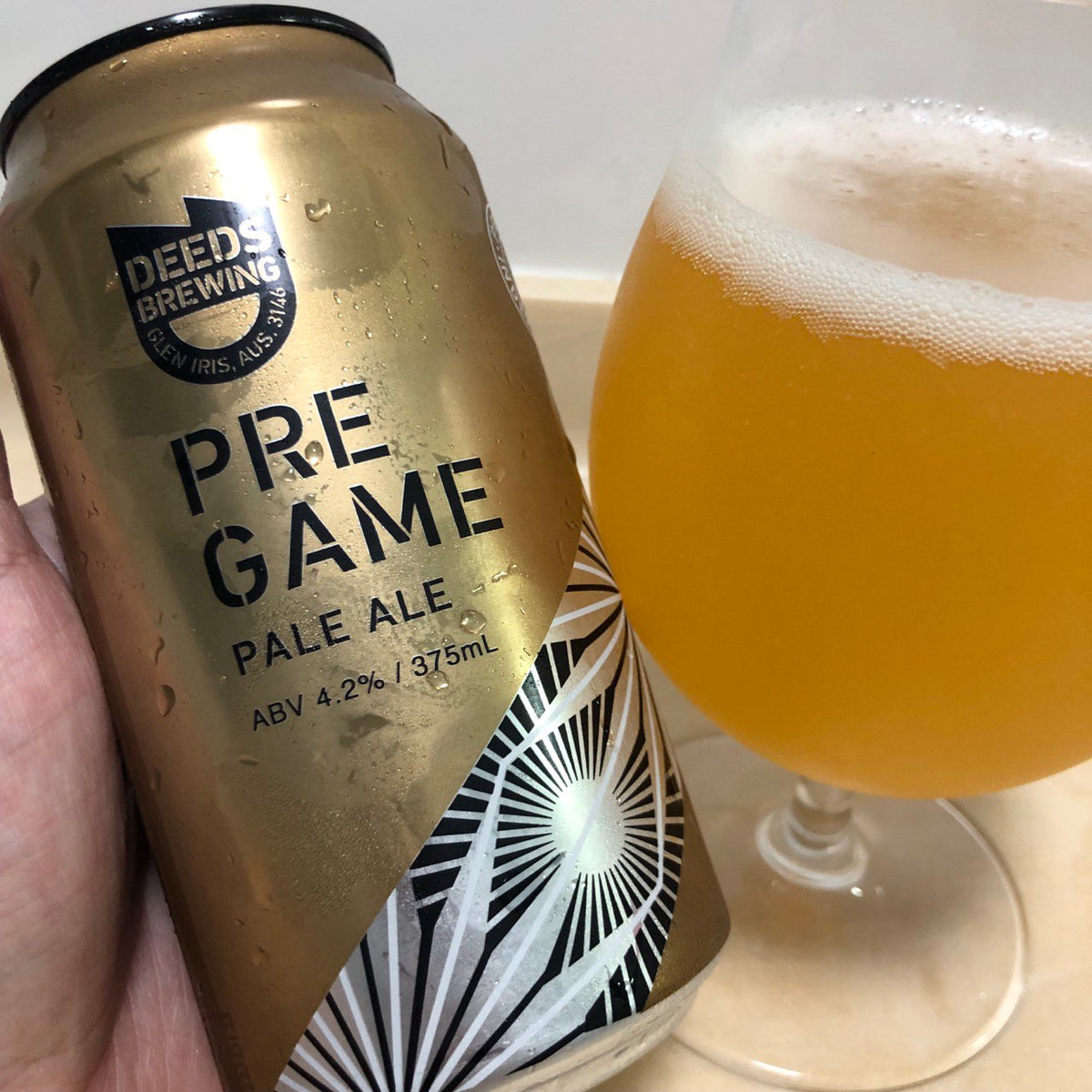 Pre Game Pale Ale, Deeds Brewing, 4.2% ABV – 88 Bamboo