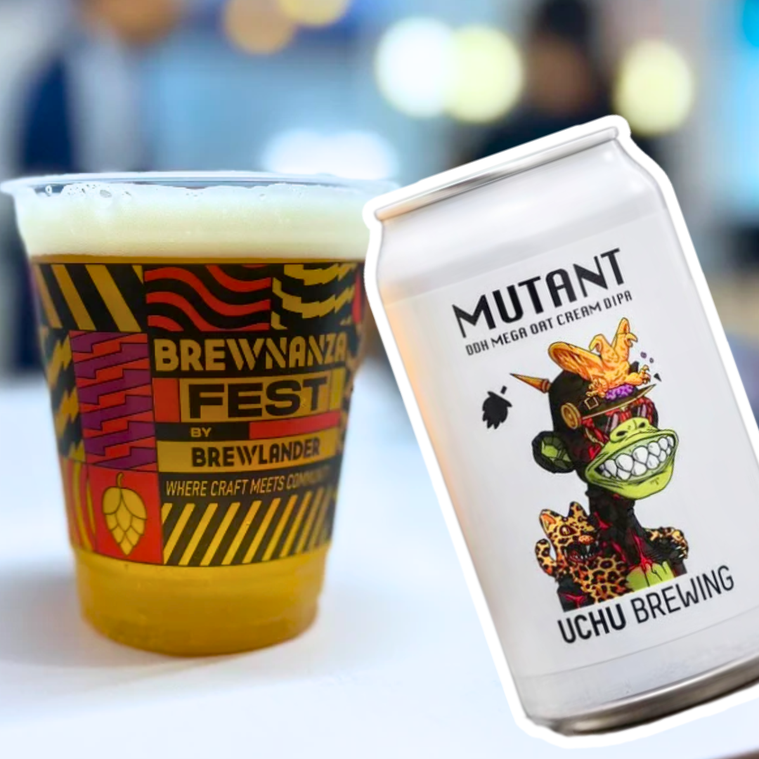 Uchu Mutant 2 DDH Mega Oat Cream DIPA (うちゅうブルーイング ), 8% ABV – 88 Bamboo